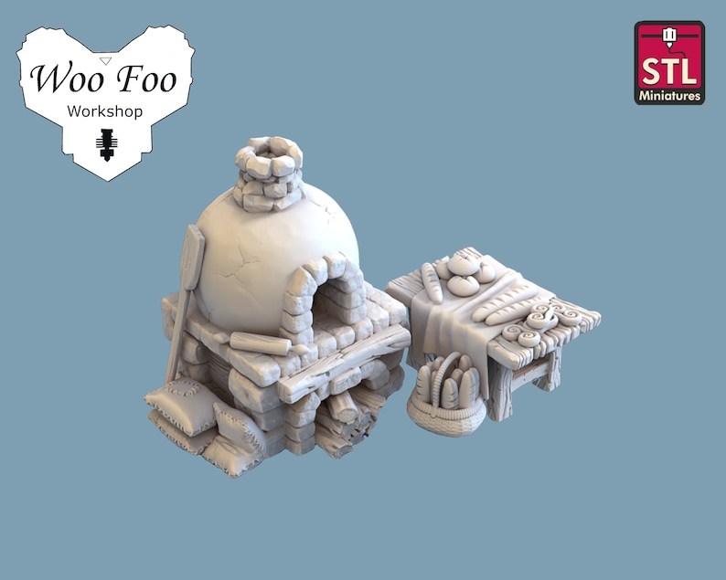 Fantasy Props Bakery Props Resin 3D Printed Gaming Terrain STL | Etsy