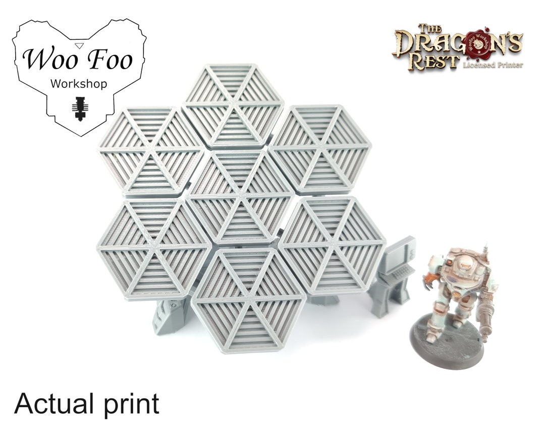 Sci Fi Solar Array 3D Printed Terrain, 32mm - Dragons Rest - Etsy