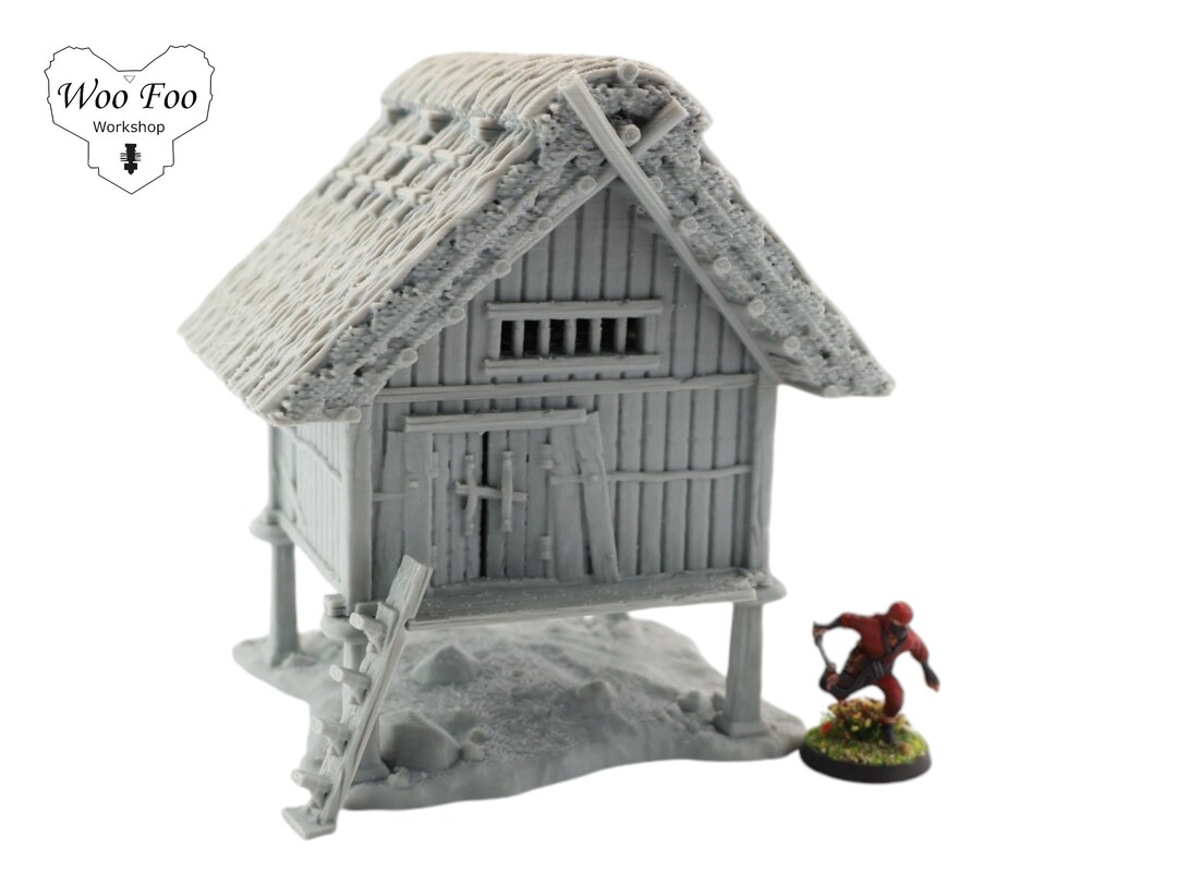 Rice Storage Building 3D Printed Japanese Samurai Terrain 32mm - Nippon ...