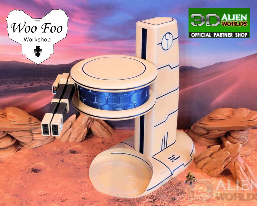 Tau Taui Gun Tower 3D Printed Gaming Terrain - 3D Alien Worlds - Etsy