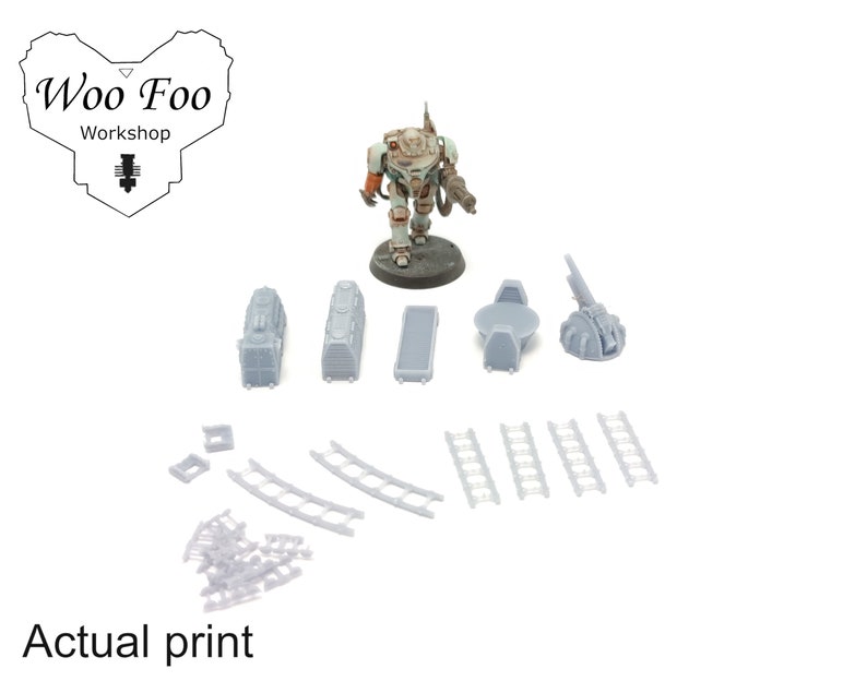 Sci Fi gothic train set Resin 3D printed gaming terrain | Etsy