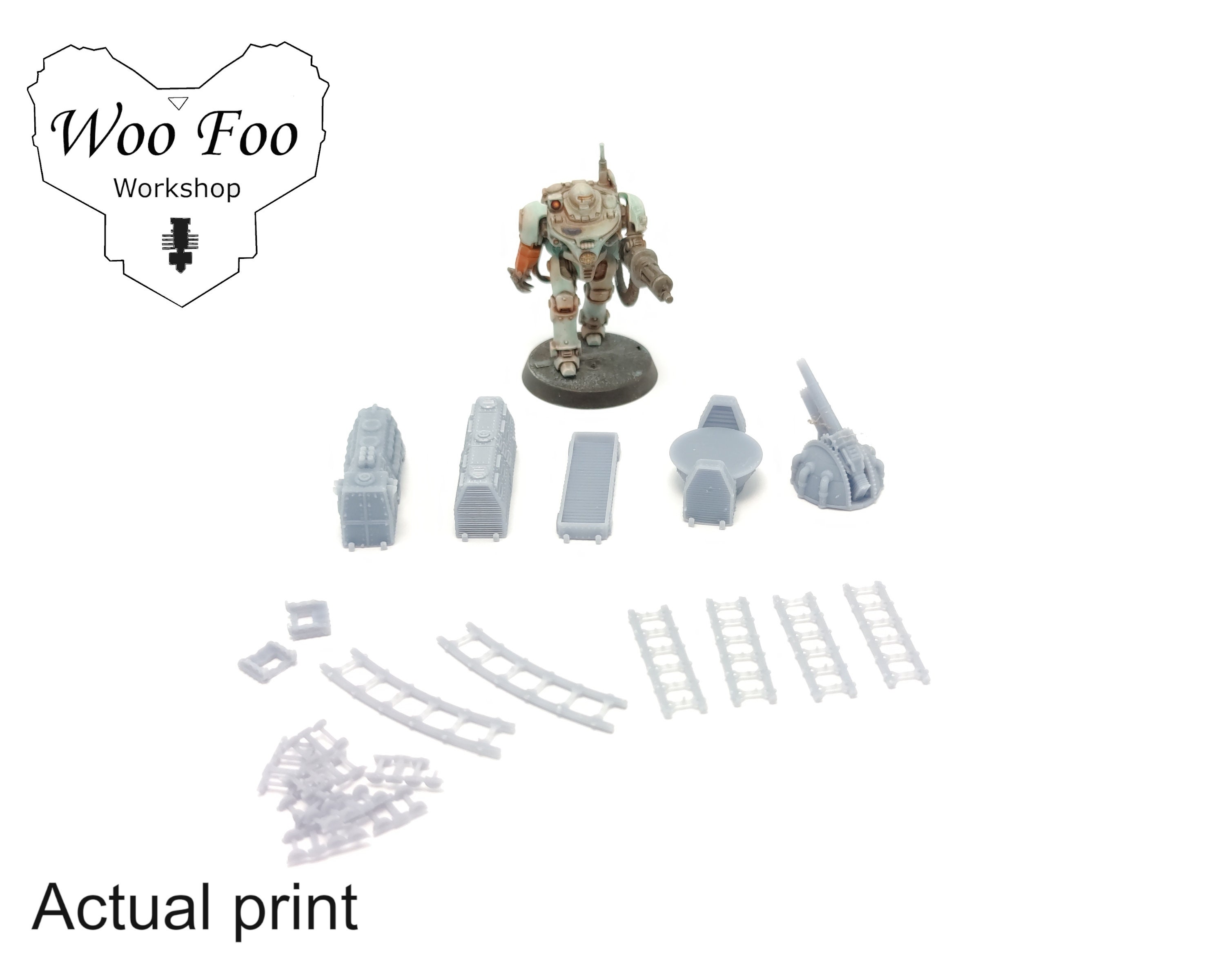 Sci Fi gothic train set Resin 3D printed gaming terrain | Etsy