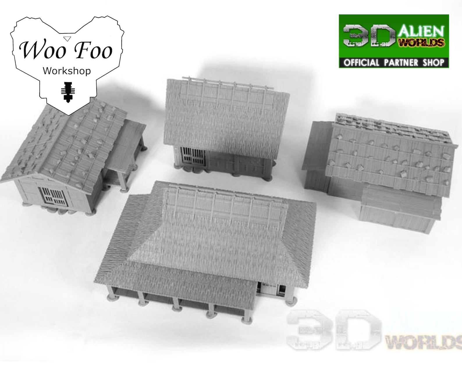 Samurai Farm Houses 28mm 3D Printed Gaming Terrain 3D Alien - Etsy