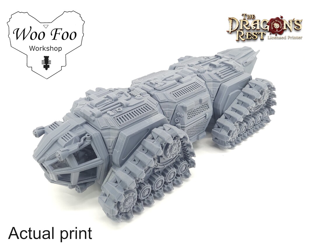 Sci Fi Behemoth Vehicle With Tracks 3d Printed Wargaming - Dragons Rest ...