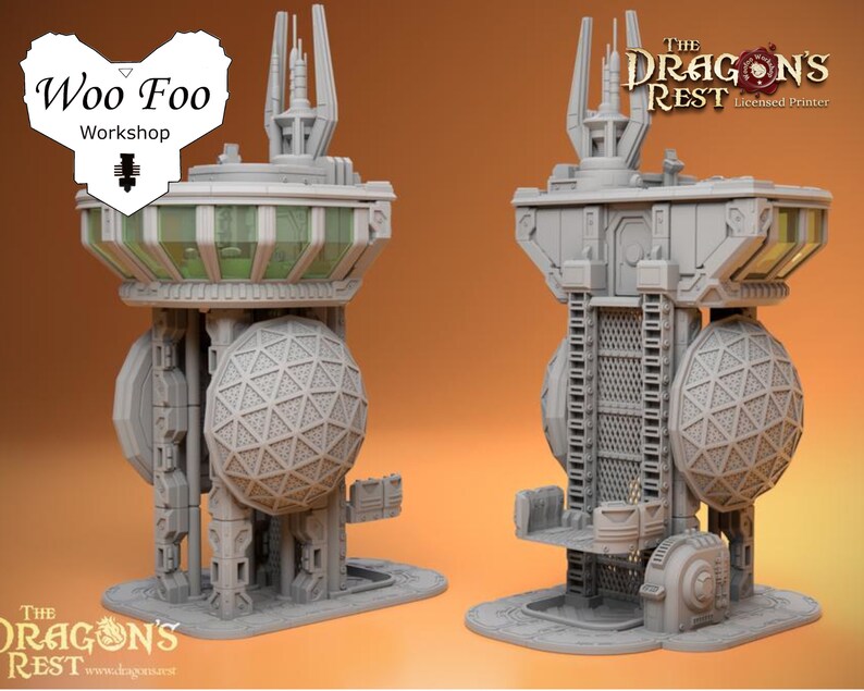 Sci fi scatter Control Tower 3D printed terrain 40K | Etsy