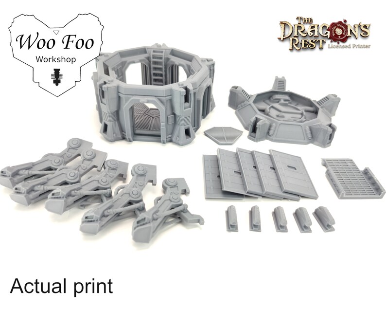 Sci Fi Base Hub Alpha 3d Printed, 28mm Wargaming Dragons Rest - Etsy UK
