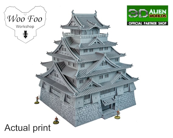 Samurai Castle With Underground Entrance 28mm 3D Printed | Etsy