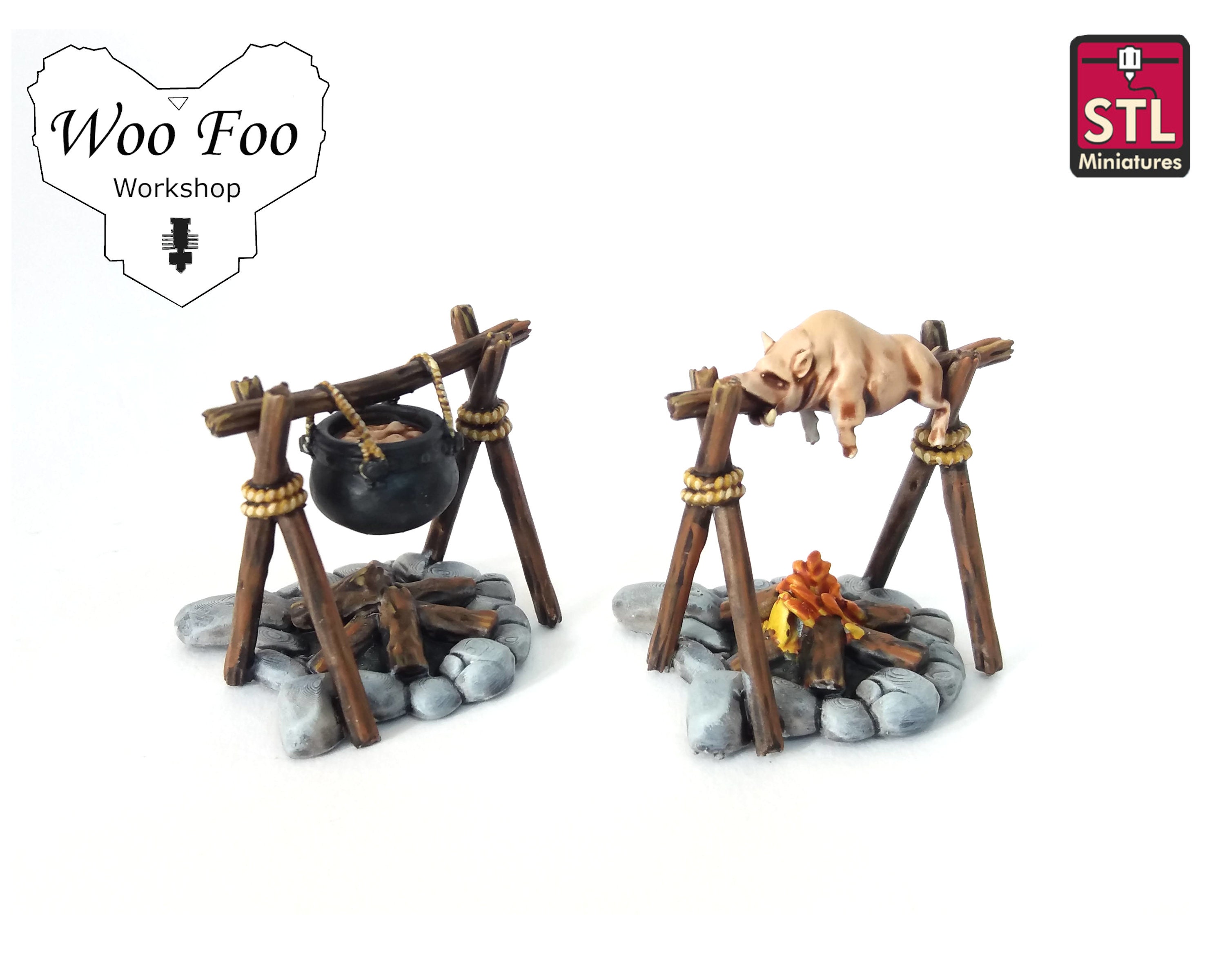 Fantasy Props Camp Fire Props Resin 3D Printed Gaming Terrain STL ...