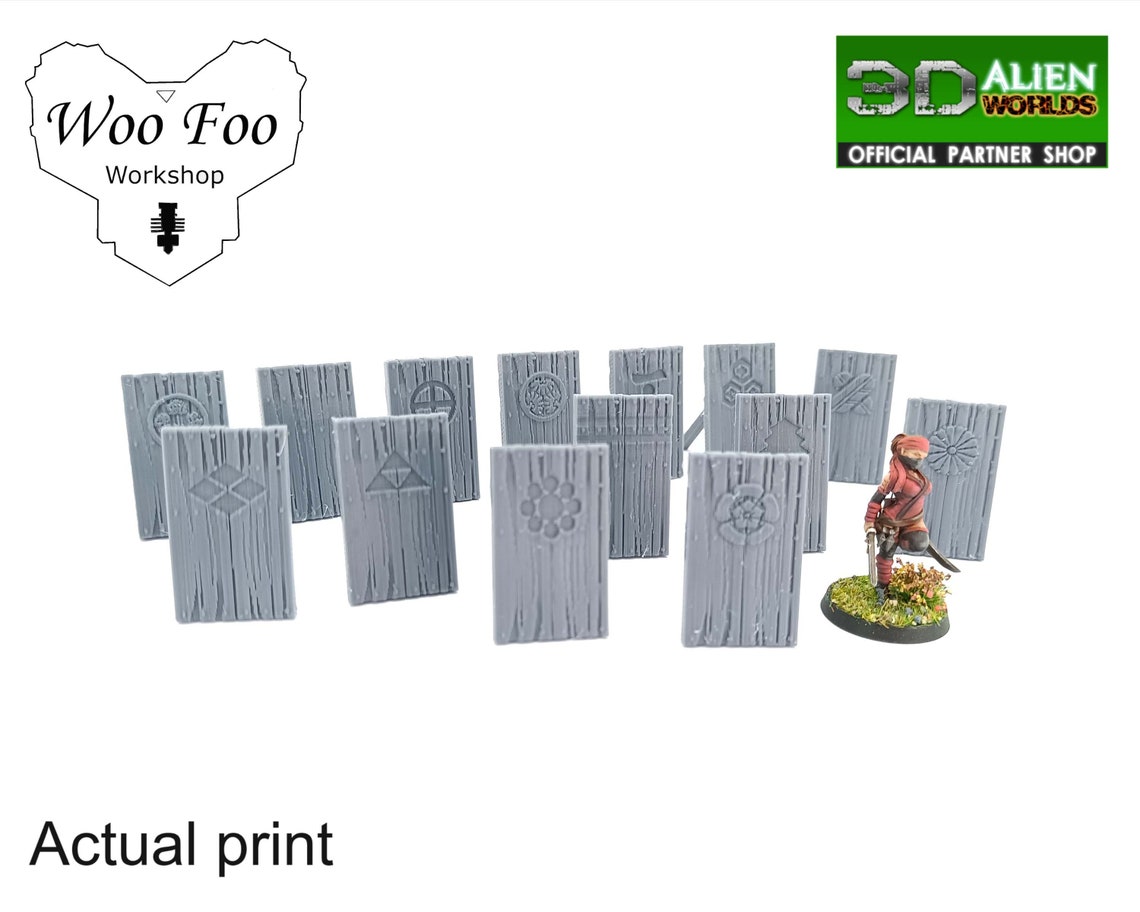 Samurai Pavises Set 28mm 3D Printed Gaming Terrain 3D Alien - Etsy UK