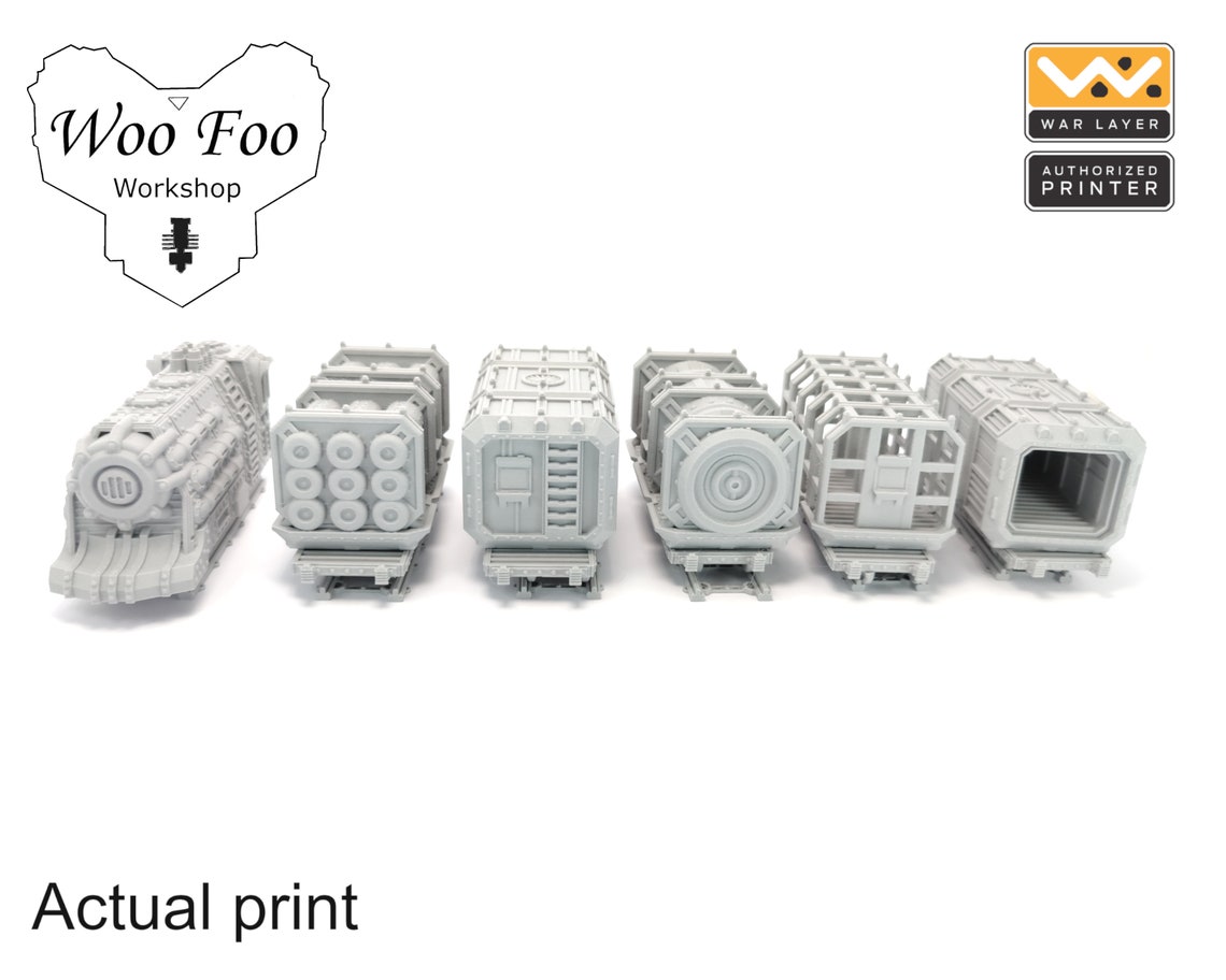 Sci Fi Gothic Train Transport Set 3D Printed Gaming Terrain | Etsy UK