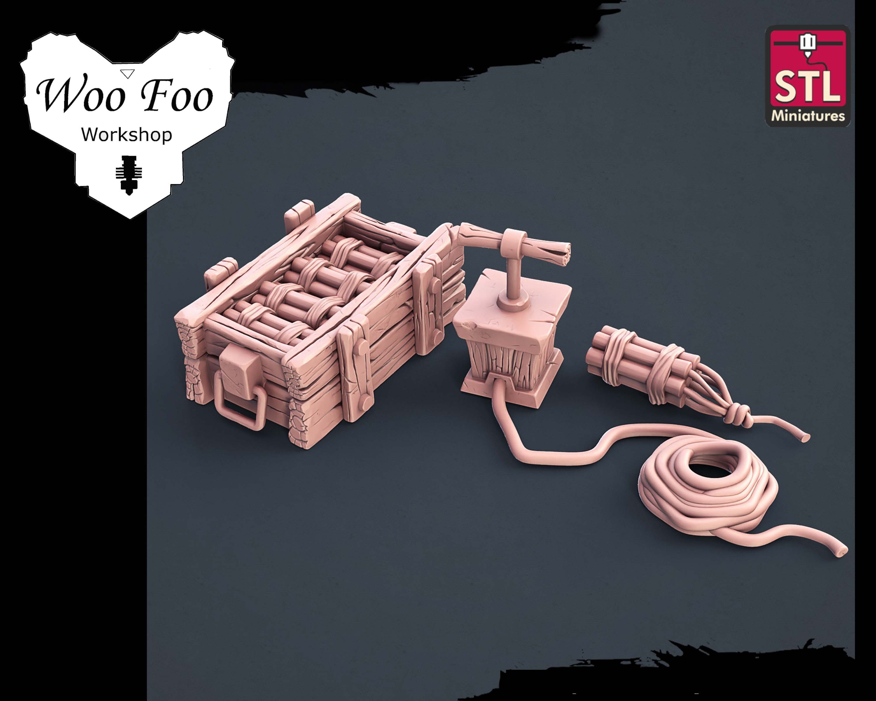 Miners Set 32mm 3D Resin Printed Fantasy Gaming Terrain STL Miniatures ...