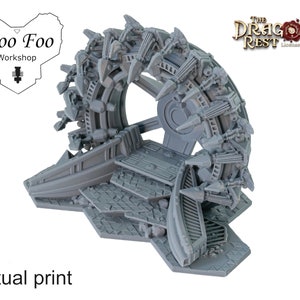 Sci Fi Warp Gate Token Size Closed Version 3D Printed Scatter Terrain ...