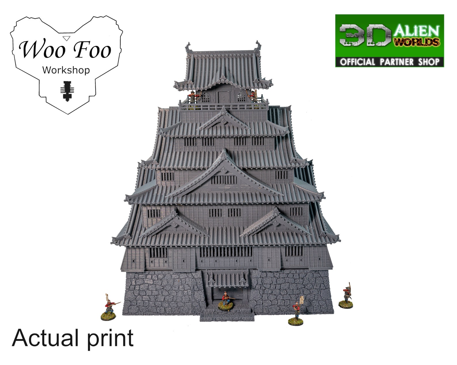 Samurai Castle With Underground Entrance 28mm 3D Printed | Etsy