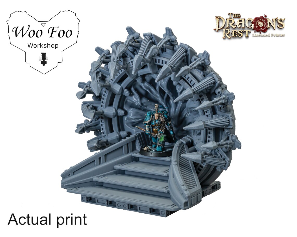 Sci Fi Warp Gate Large Open Version 3D Printed Scatter Terrain Dragons ...