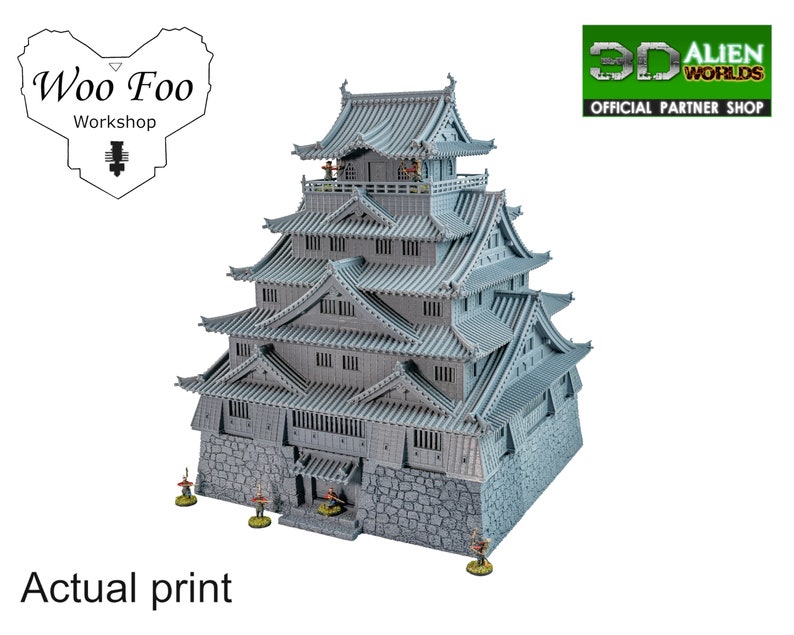 Samurai Castle With Underground Entrance 28mm 3D Printed | Etsy