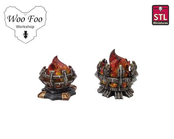 Fantasy Props Fire Pits Resin 3D Printed Gaming Terrain STL | Etsy