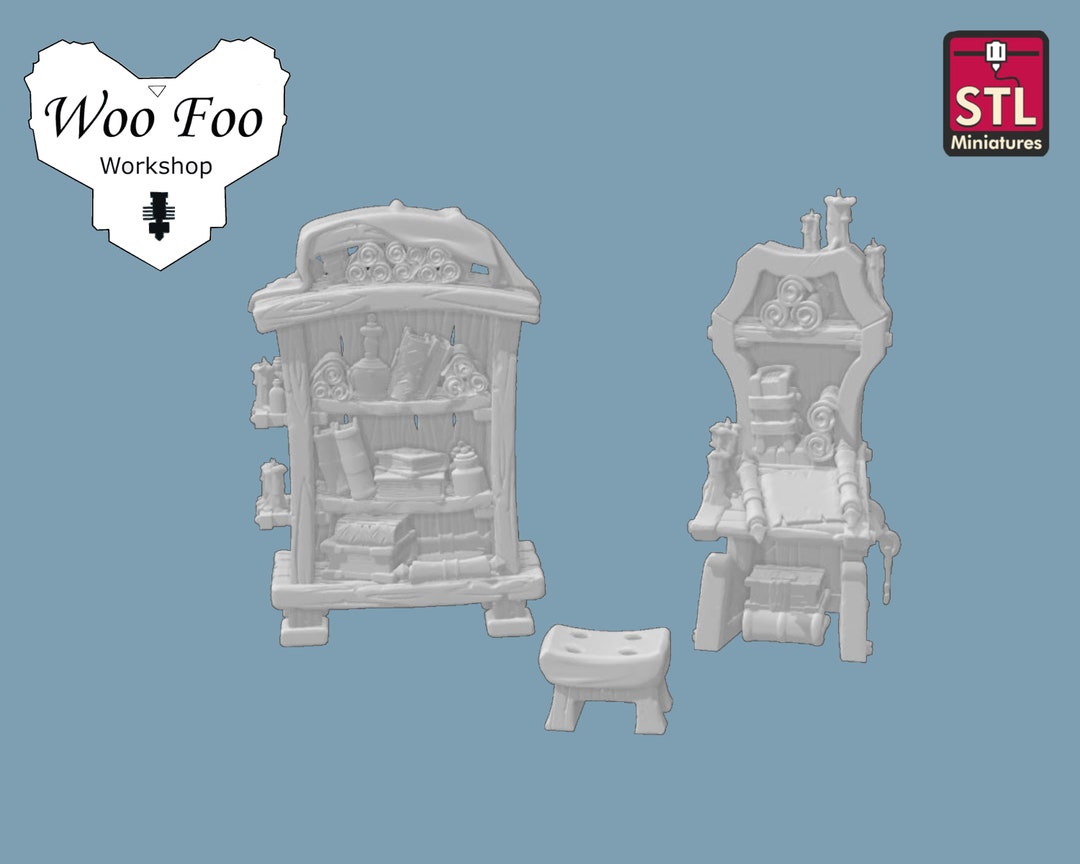 Fantasy Props Library Props Set Resin 3D Printed Gaming Terrain STL ...