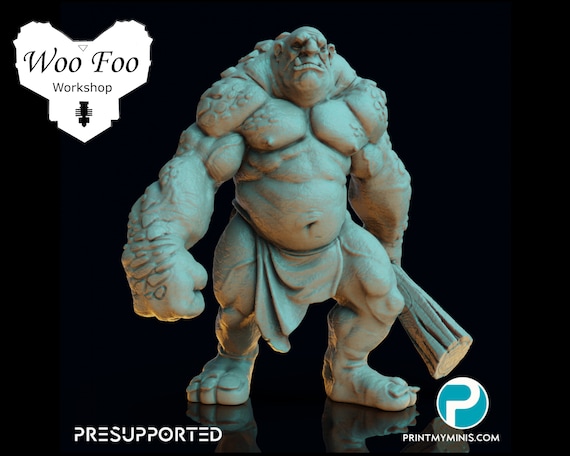 Stone Troll Troggoth miniature 3D printed in Resin 32mm | Etsy