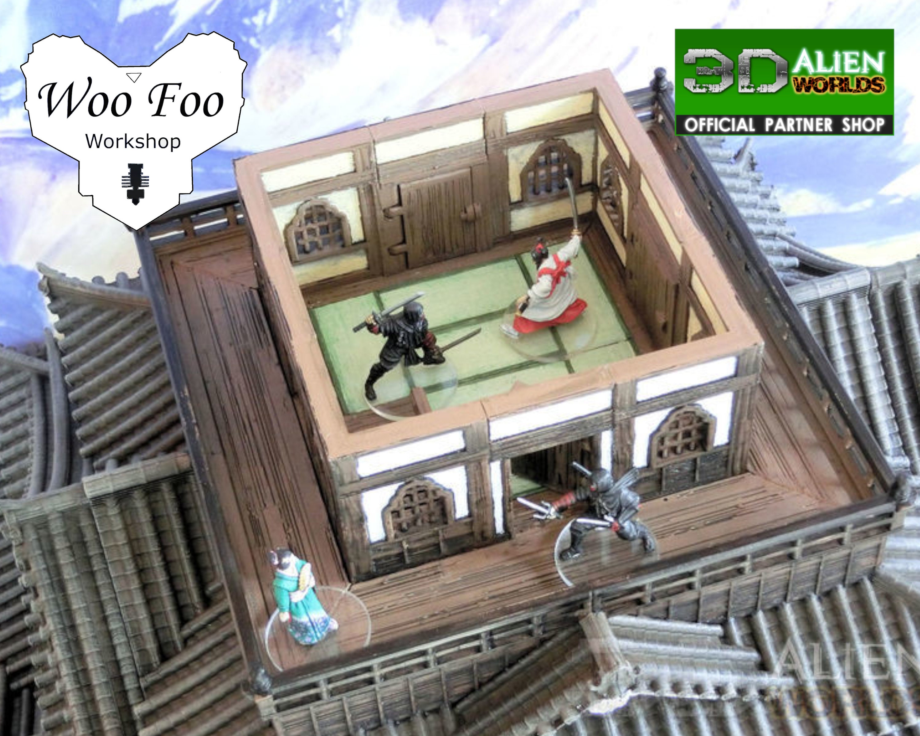 Samurai Castle With Ground Level Entrance 28mm 3D printed | Etsy