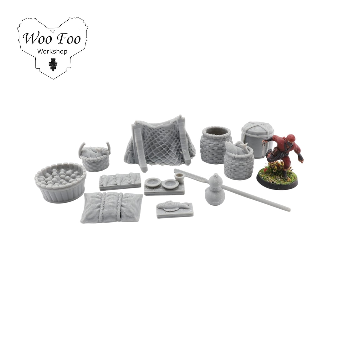 Nippon Saga Fish Folk Props Set - Samurai 28mm Wargaming 3D Printed - Etsy