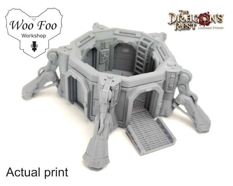 Sci Fi Base Hub Alpha 3d Printed, 28mm Wargaming Dragons Rest - Etsy UK