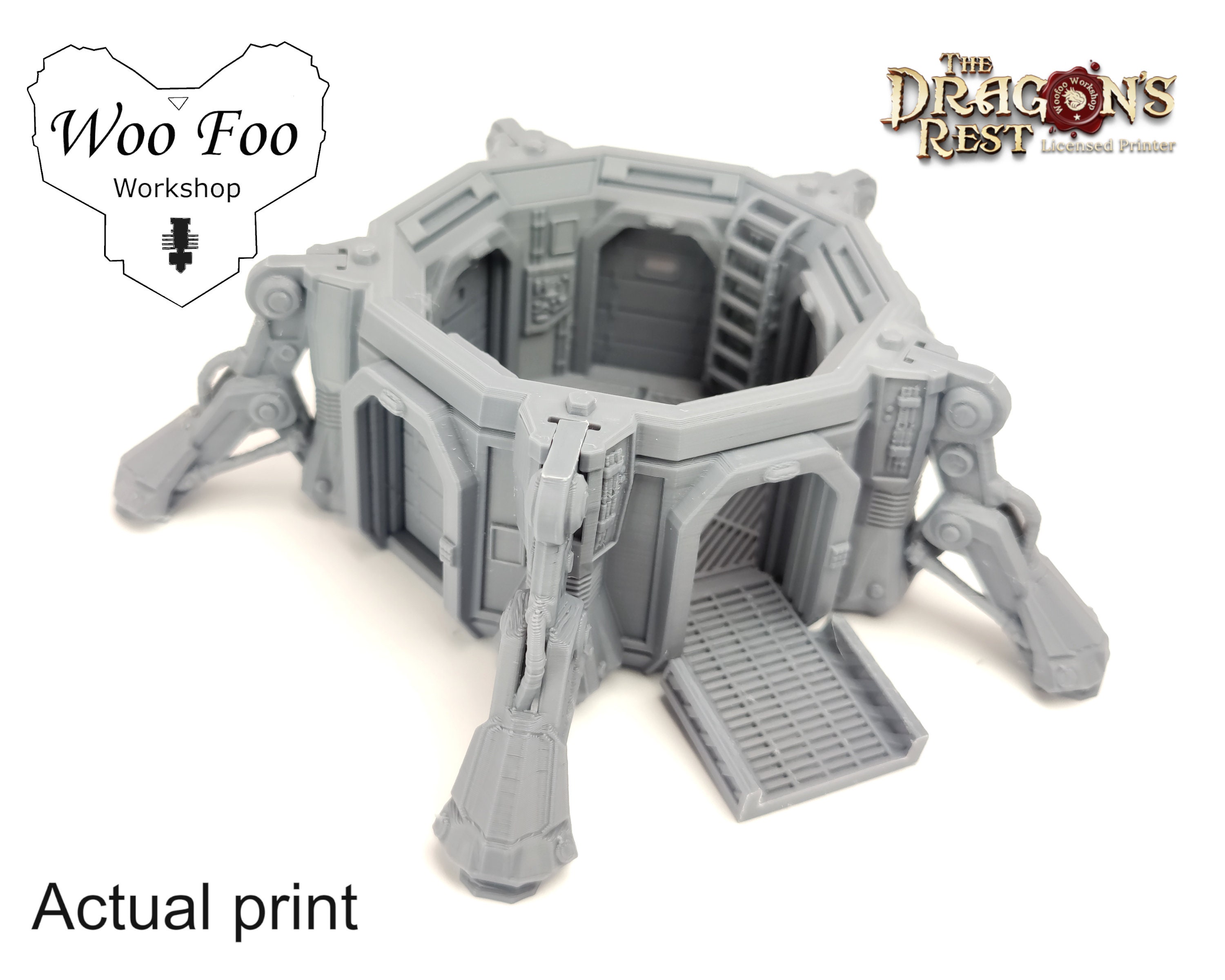 Sci Fi Base Hub Alpha 3d Printed, 28mm Wargaming Dragons Rest - Etsy