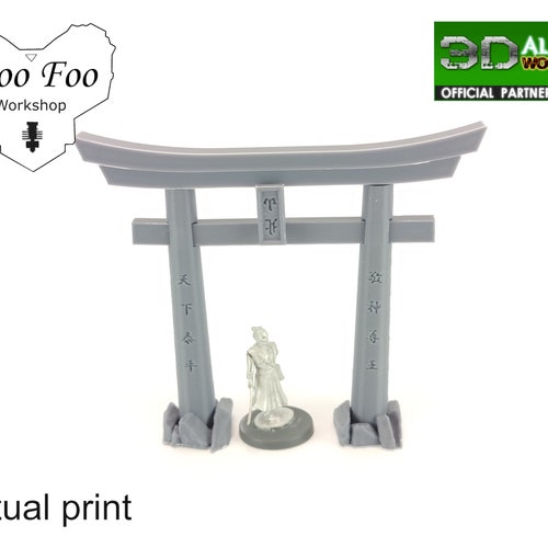 Samurai Small Torii Gate Symbols and Rope 28mm 3D Printed - Etsy