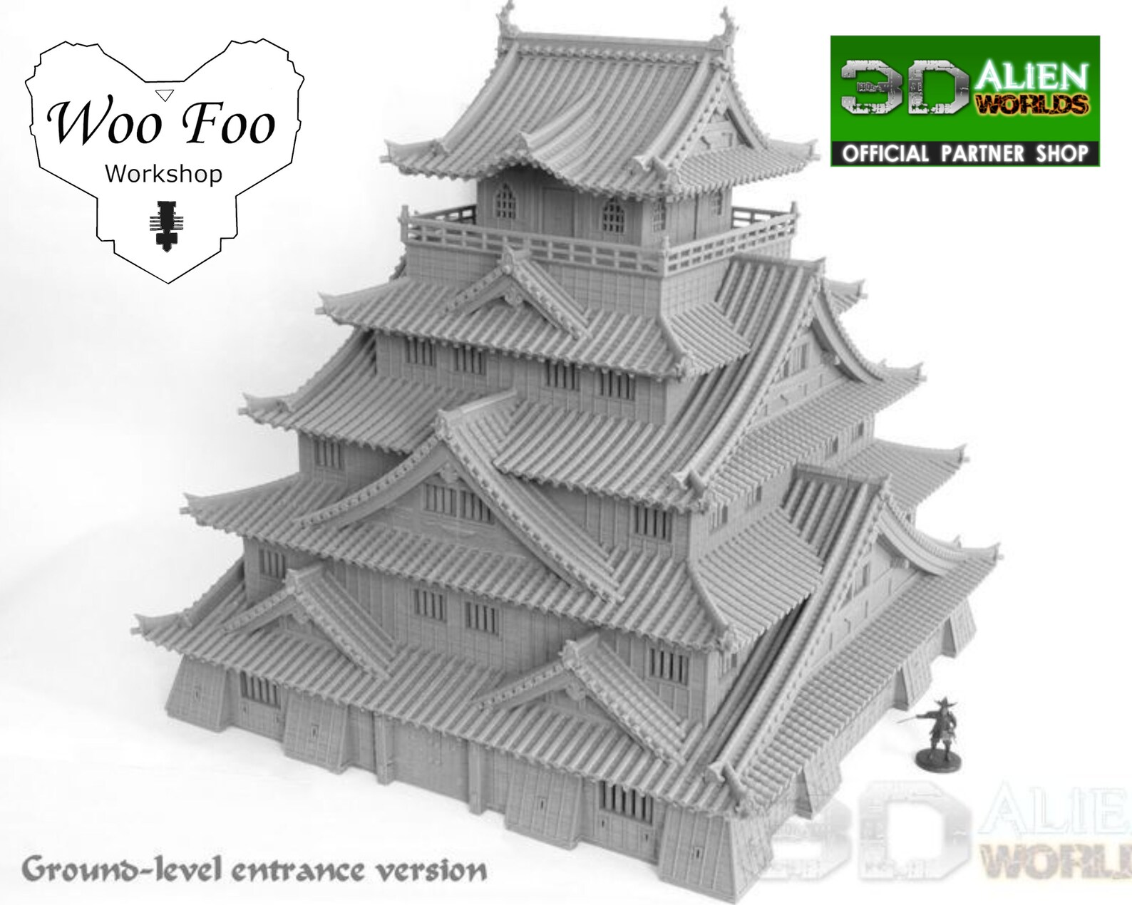 Samurai Castle With Ground Level Entrance 28mm 3D Printed Terrain Test ...