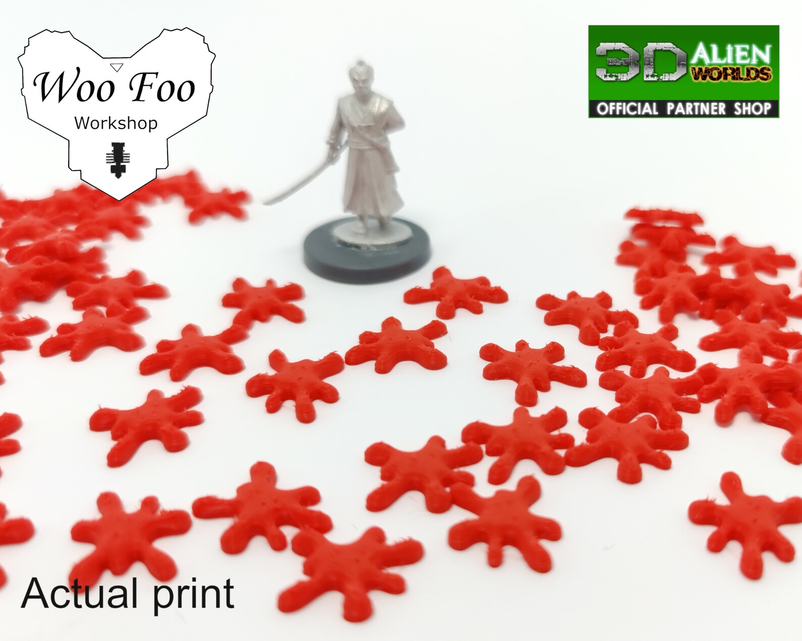 Samurai Blood Drop Token X50 28mm 3D Printed Terrain Test of | Etsy