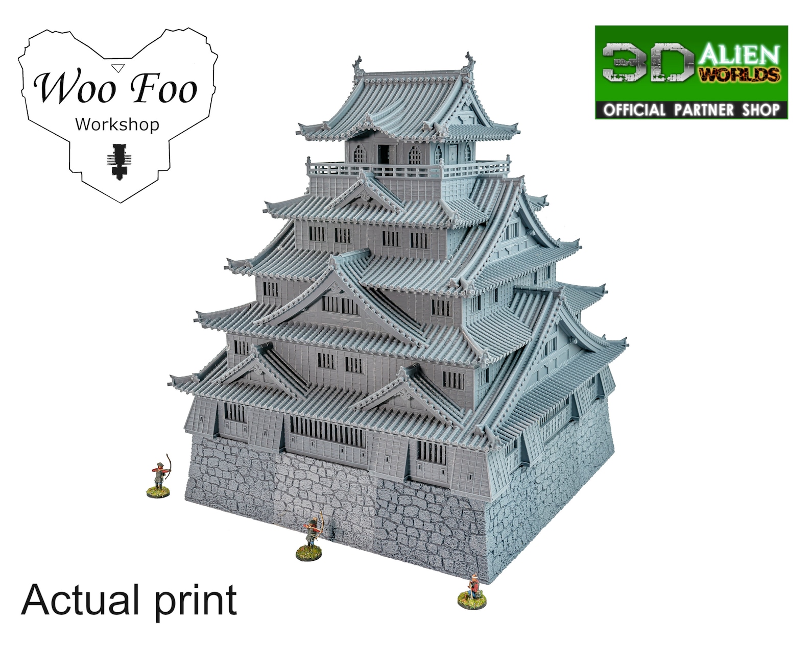 Samurai Castle With Underground Entrance 28mm 3D Printed | Etsy