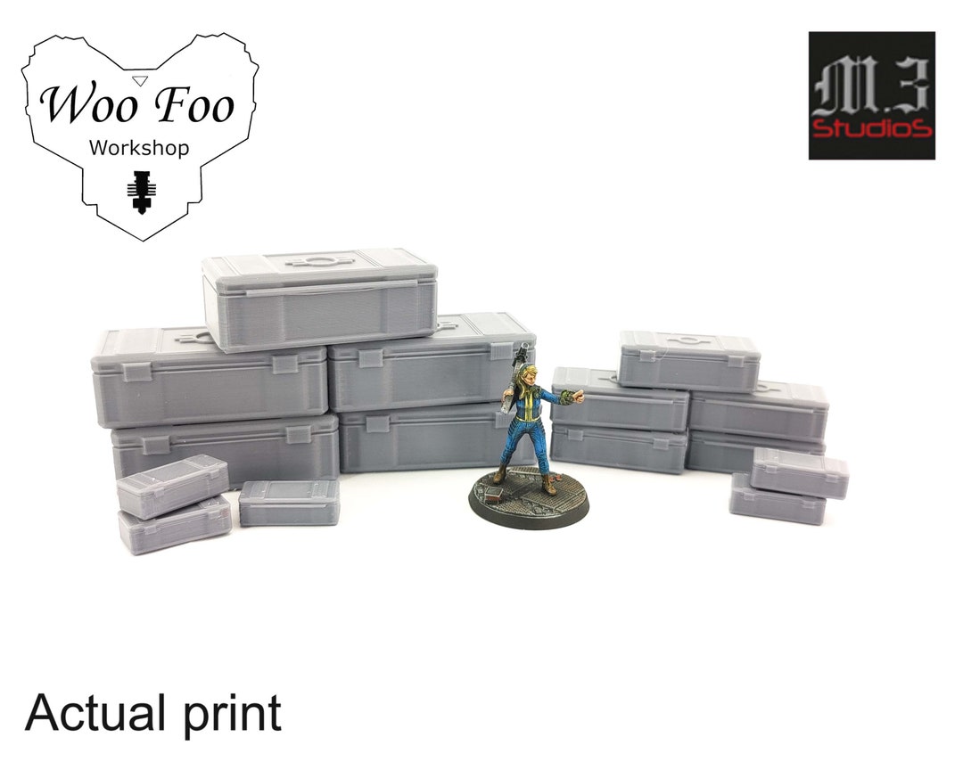 Fallout Crate Set 3D Printed Gaming Terrain - M3 Studios - Etsy