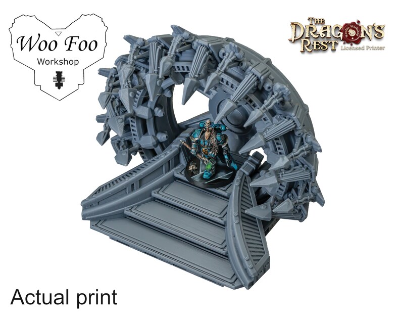 Sci Fi Warp Gate Large Closed Version 3D Printed Scatter - Etsy