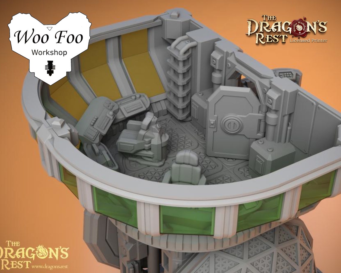 Sci fi scatter Control Tower 3D printed terrain 40K | Etsy