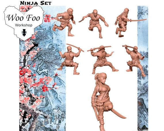 Samurai Ninja X 3 28mm Resin 3D Printed Terrain Test of Honour - Etsy