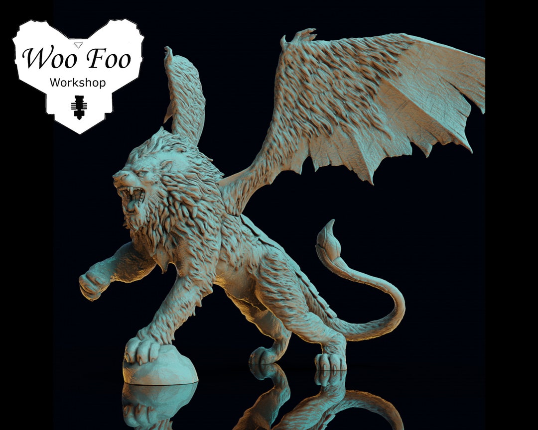 Manticore Miniature 3D Printed in Resin 32mm Fantasy, Print My Minis - Etsy