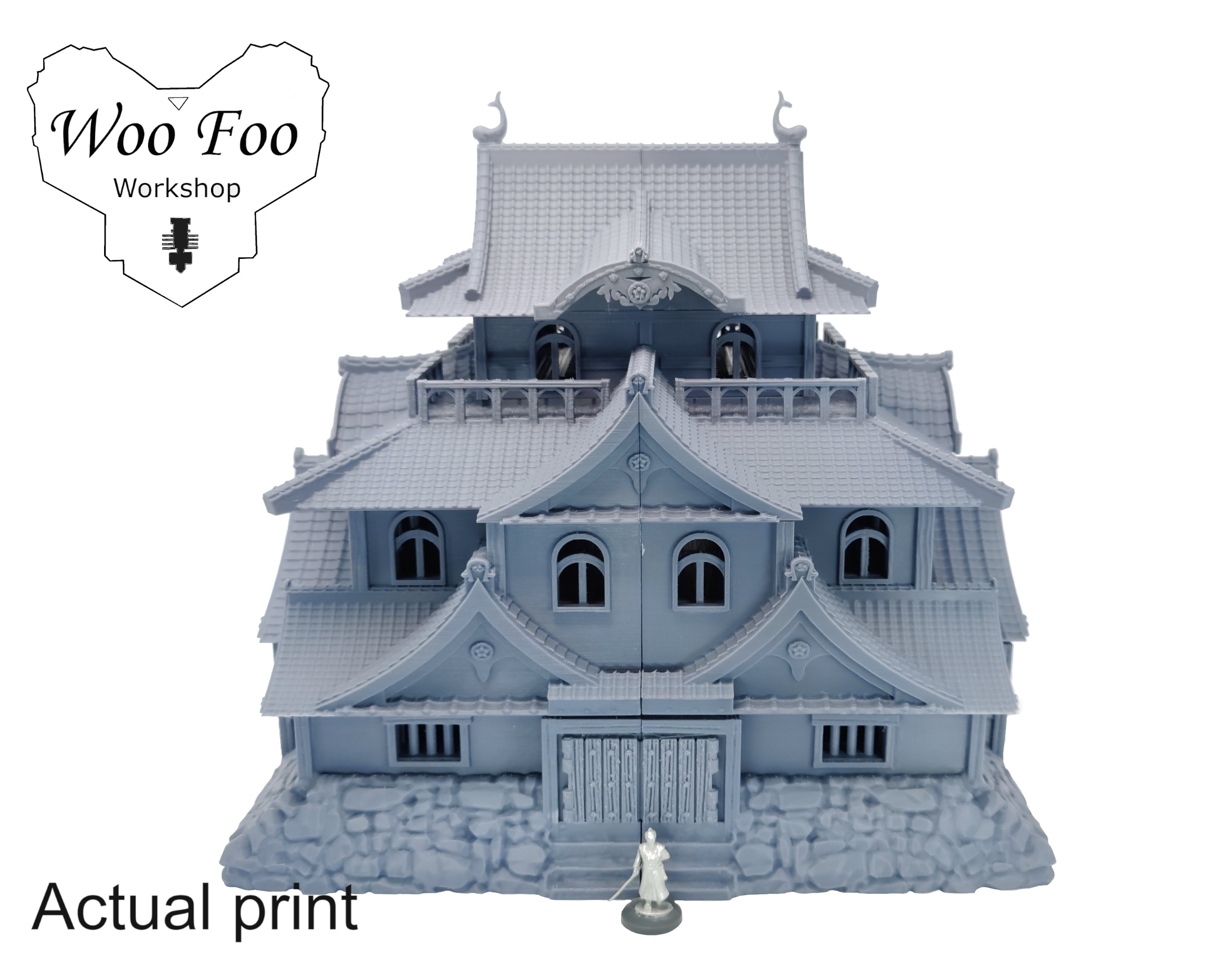Samurai Japanese Castle and Foundations Set 3D Printed Terrain Test of ...