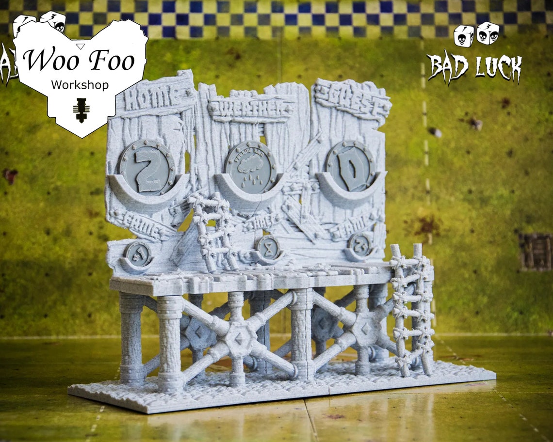 Fantasy Football Scoreboard 3D Printed - Stadium Terrain Bad Luck - Etsy