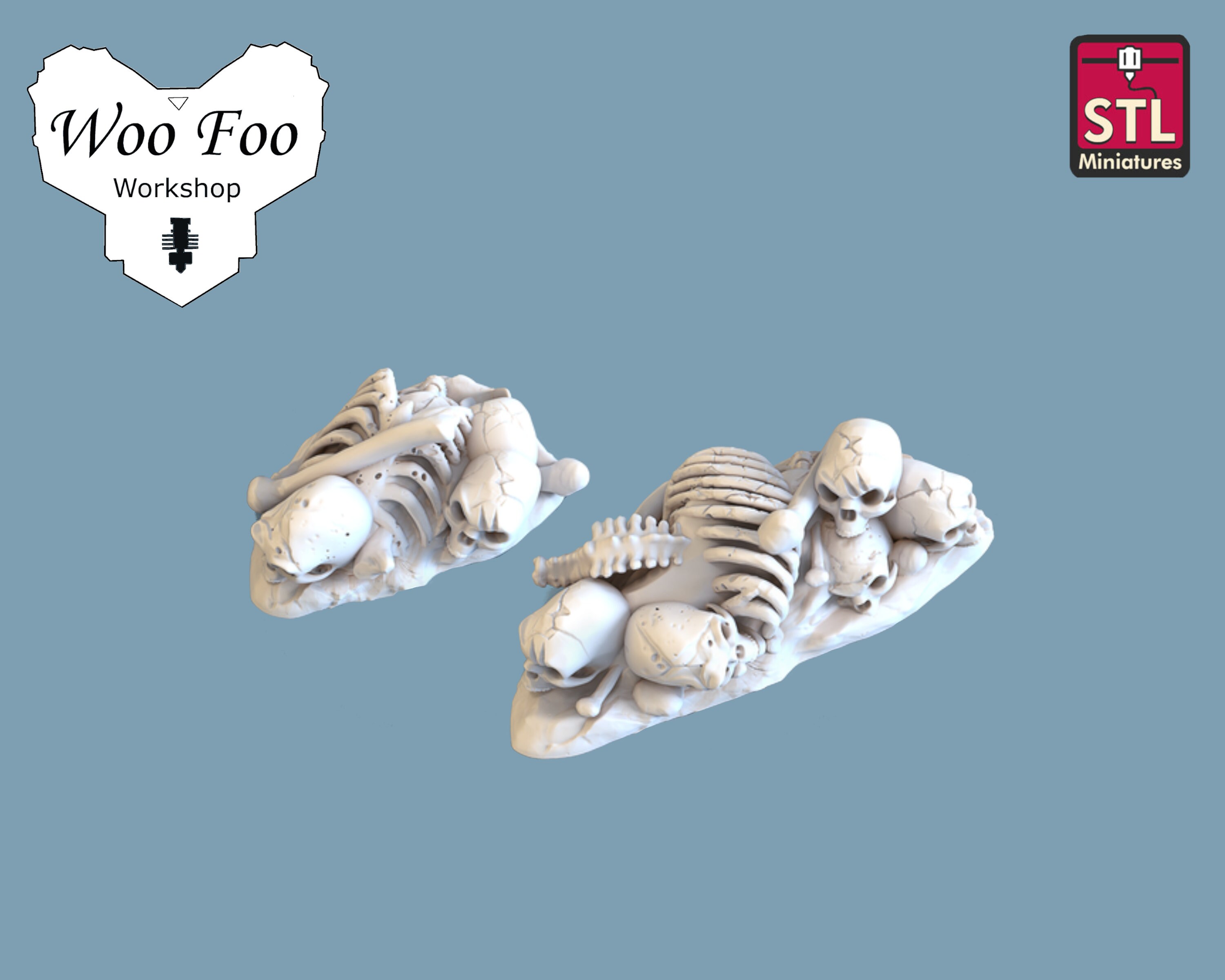 Fantasy Props Bone Piles Resin 3D Printed Gaming Terrain STL Miniatures ...