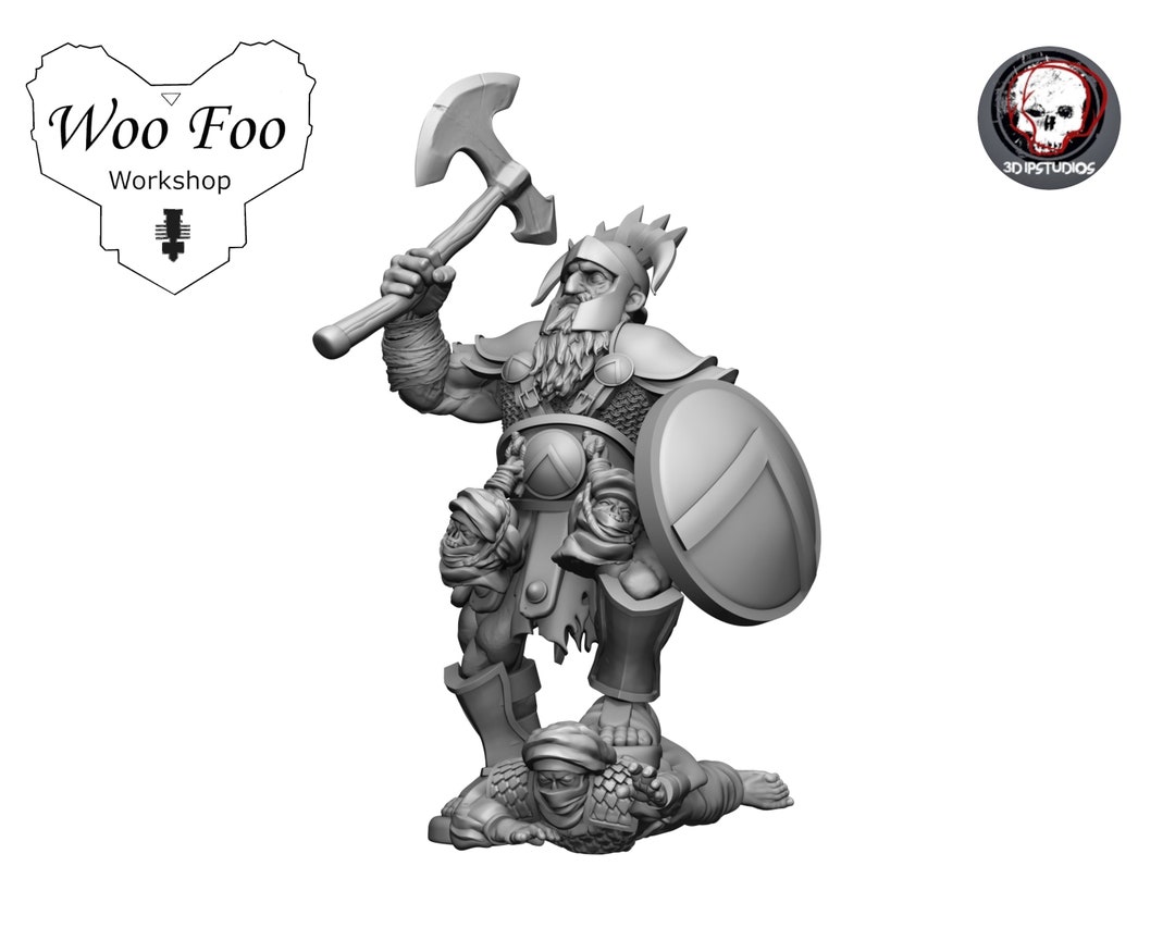 Battle of Thermopylae - Spartan Giant 32mm Miniature Resin 3D Printed ...