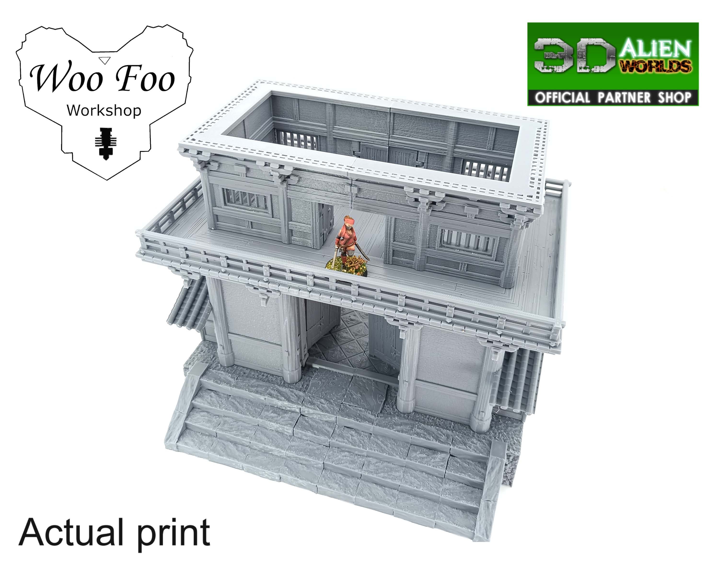 Samurai Temple Outer Gate Set 28mm 3D Printed Gaming Terrain | Etsy