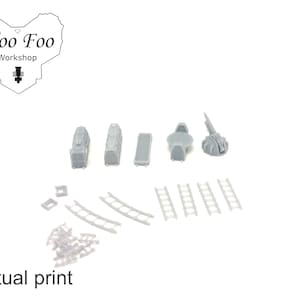 Sci Fi Gothic Train Set Resin 3D Printed Gaming Terrain Small Scale - Etsy