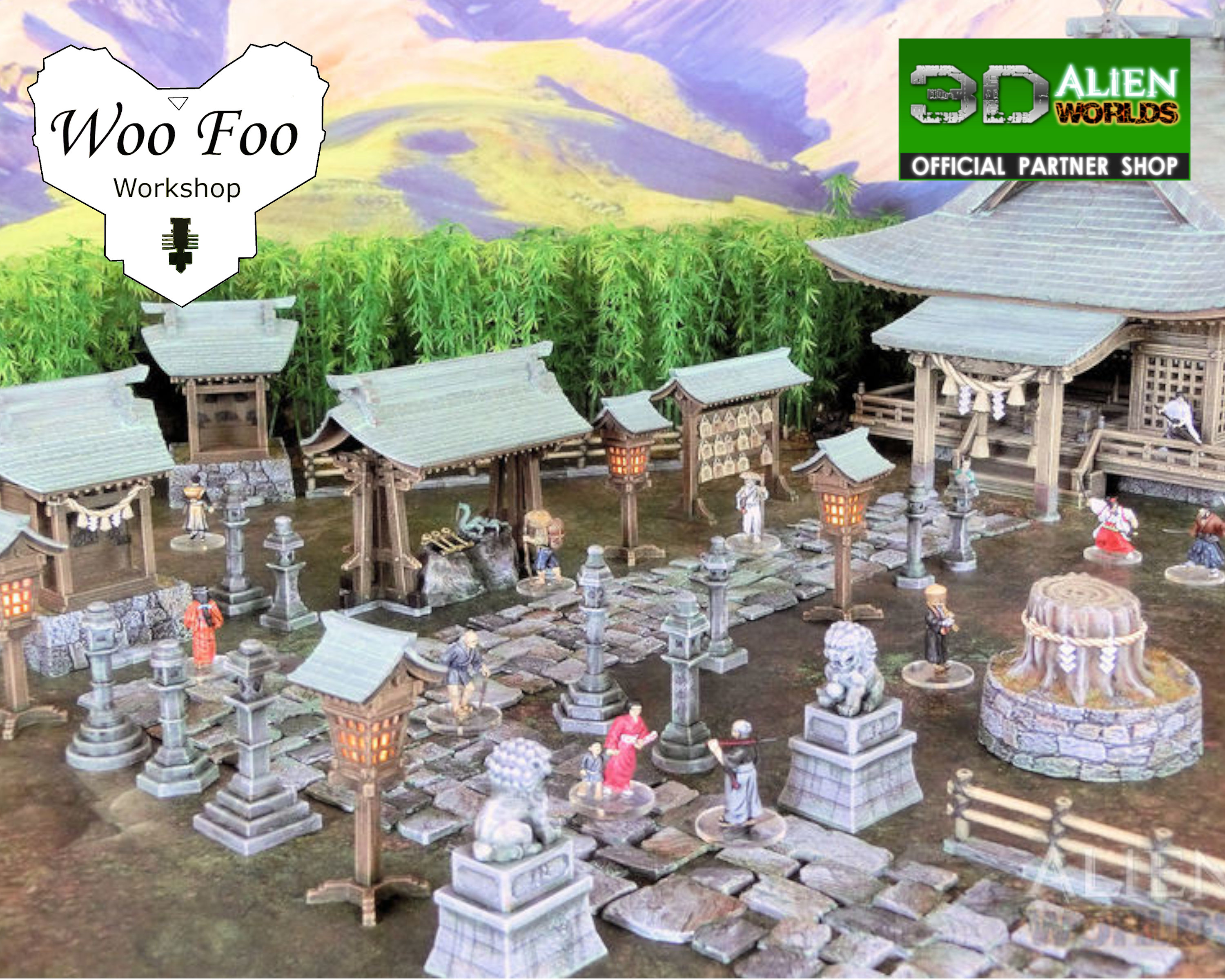 Samurai Massive Shrine Set 28mm 3D Printed Gaming Terrain - 3D Alien ...