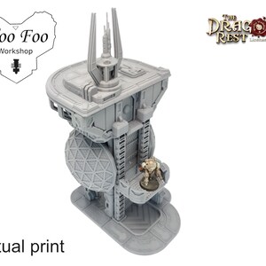 Sci Fi Scatter Control Tower 3D Printed Terrain, Dragons Rest - Etsy