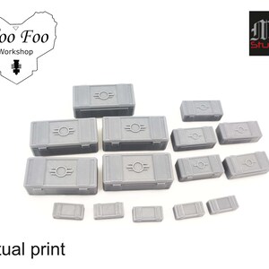 Fallout Crate Set 3D Printed Gaming Terrain - M3 Studios - Etsy