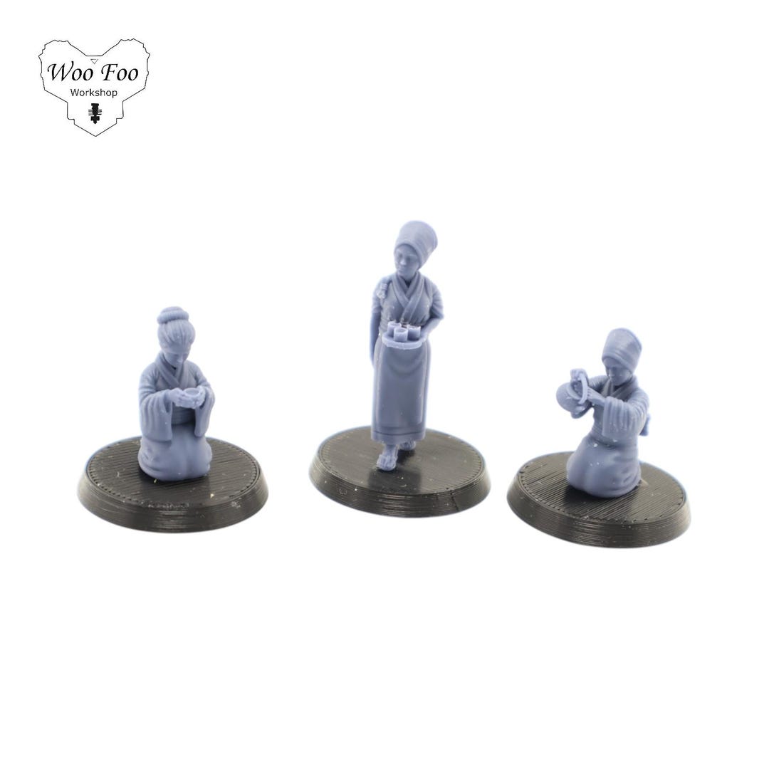 Nippon Saga Tea Lady Set X 3 Japanese 28mm Miniature - Etsy