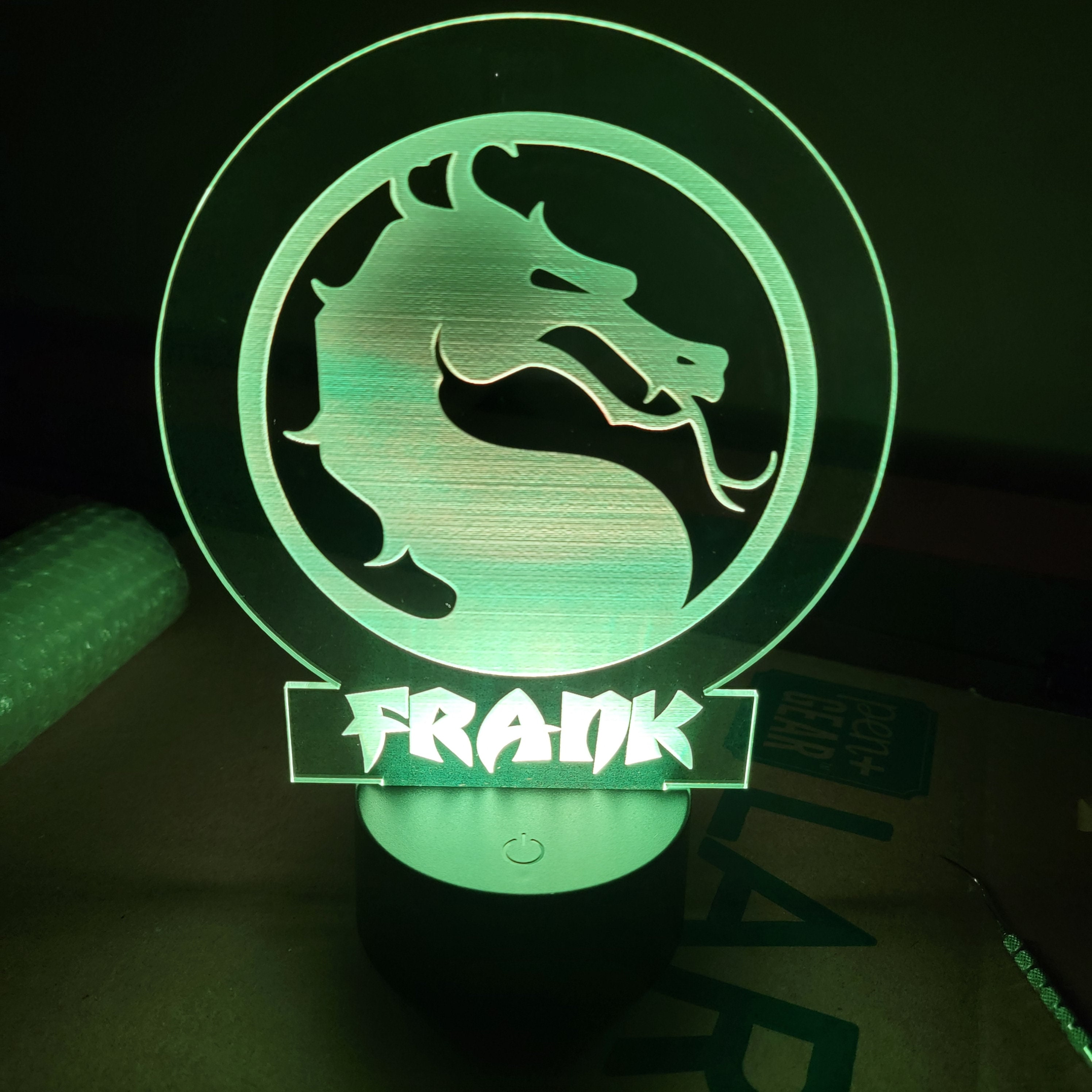 Personalized Mortal Kombat Inspired Led Desk Sign for Arcade Room, 1up ...