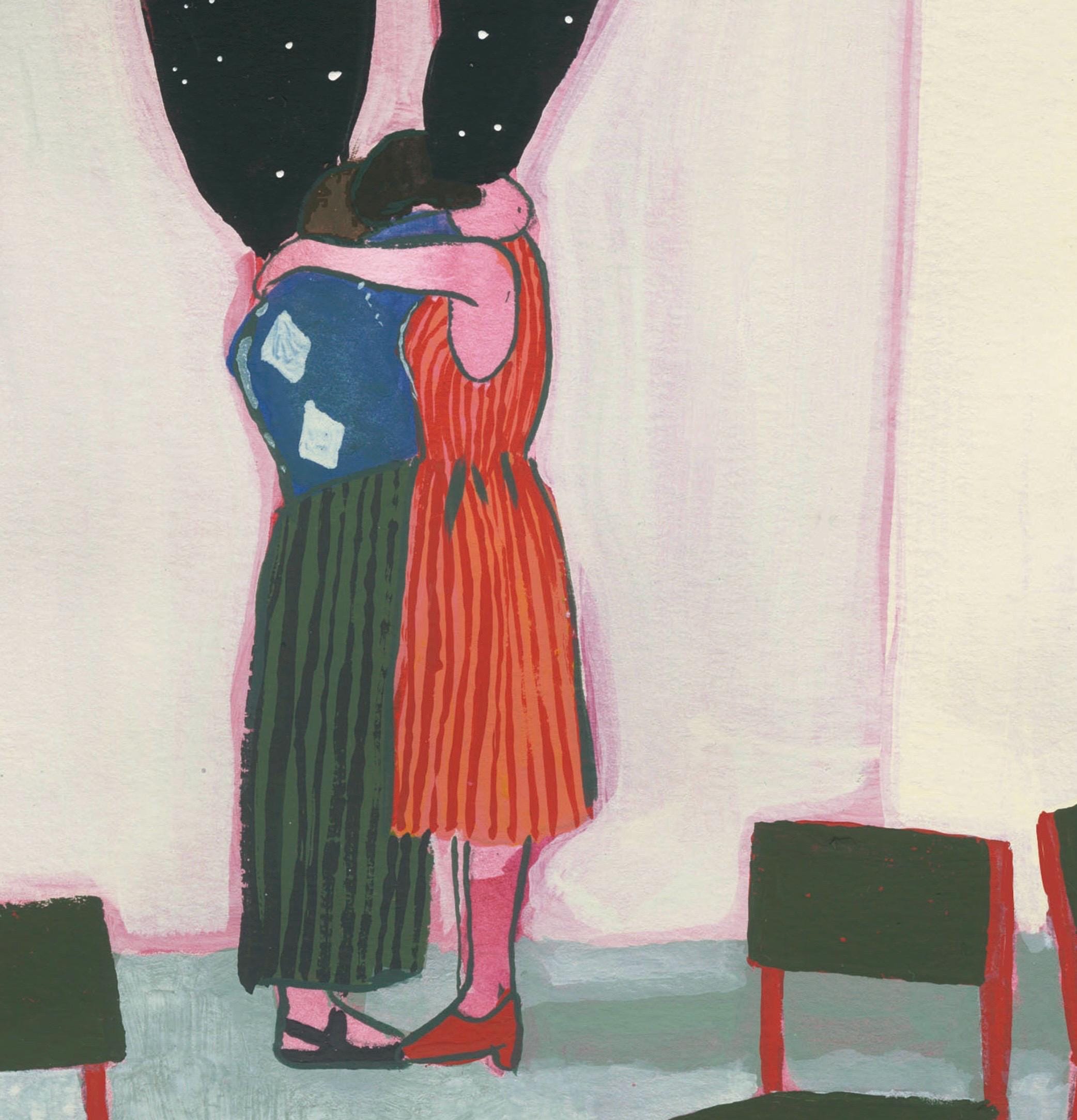 Print Pilo. High-quality Art Print. Illustration of Women Embracing ...