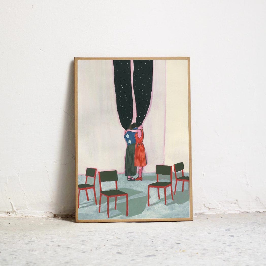 Print Pilo. High-quality Art Print. Illustration of a Woman and Plants ...