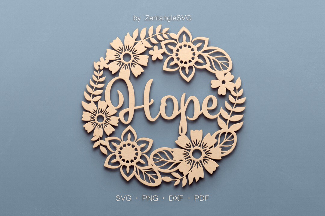 Hope Svg. Digital SVG PNG DXF for Laser Cut, Paper Cut, Cricut ...