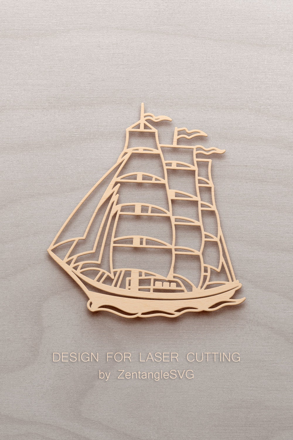 Sailing Ship Svg. Digital SVG PNG DXF for laser cut paper - Etsy España